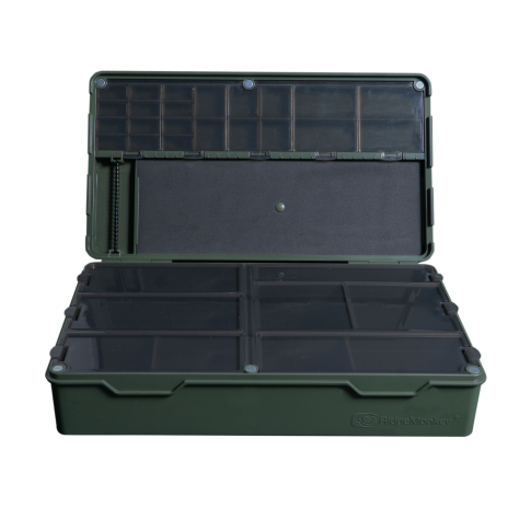 RidgeMonkey Armoury Pro Tackle Box – 67 Compartments with Rig Boards
