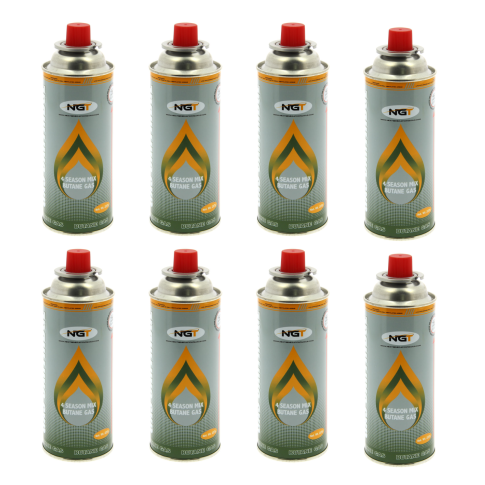 NGT Butane Gas Canisters 227g (8 Pack) – Portable Fuel for Camping ...